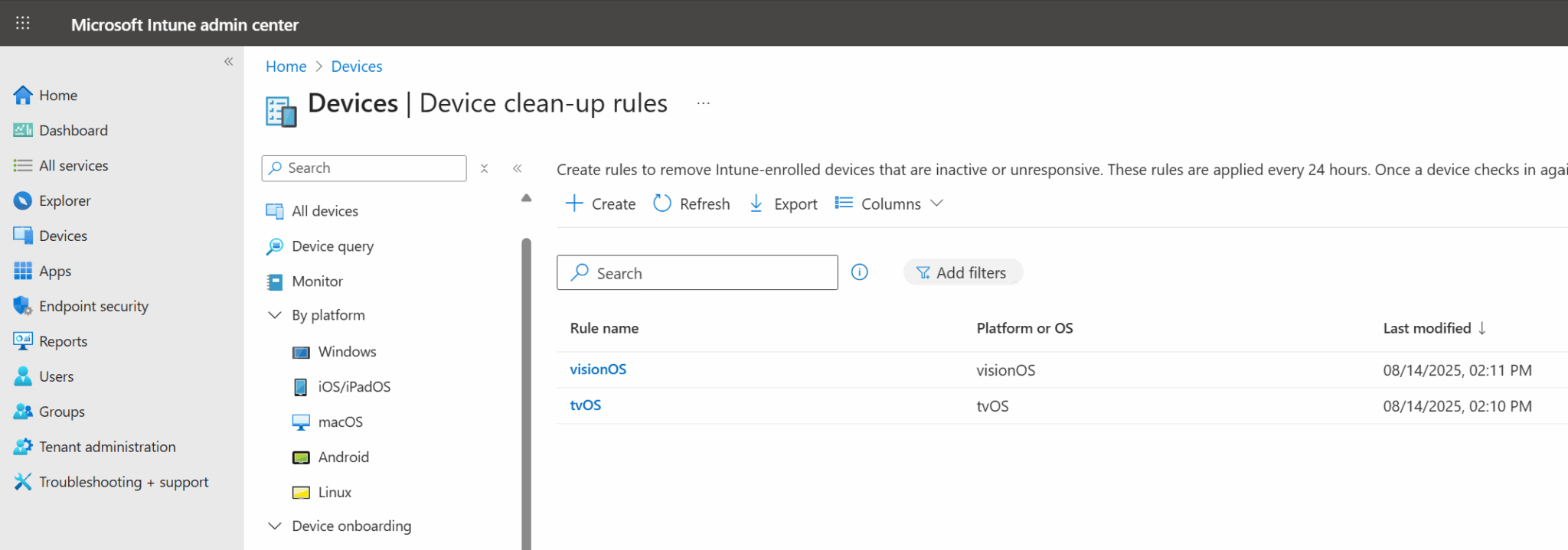 Intune Device Cleanup Rules – Now with Granular Control per Platform!