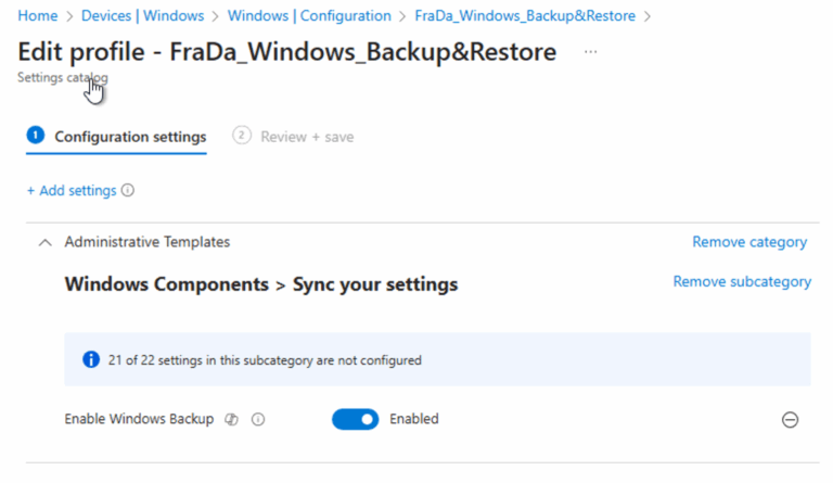 Windows Backup & Restore via Intune & Autopilot