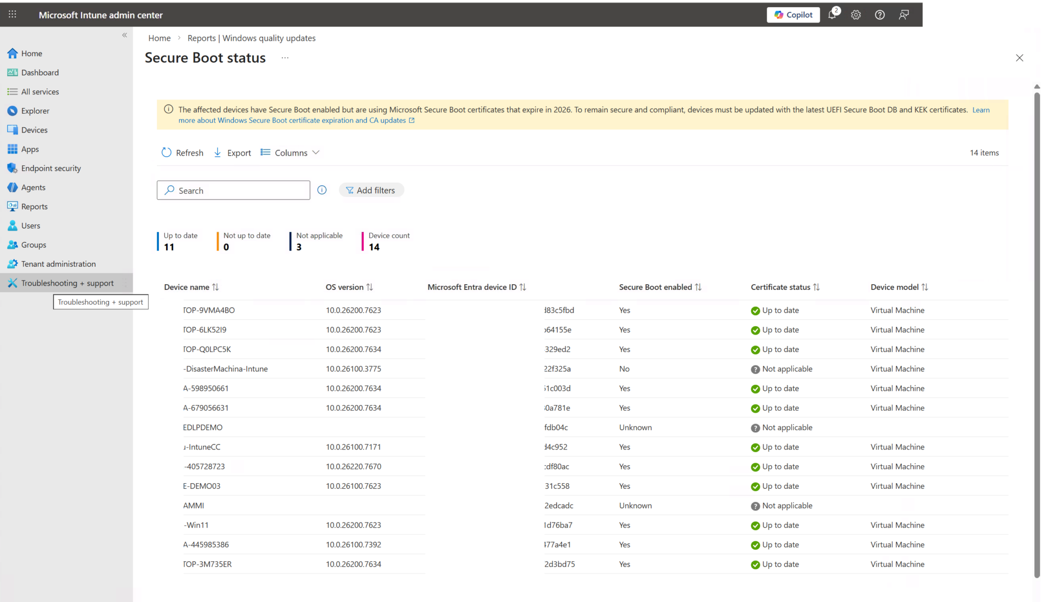 Preparing Intune Devices for the Secure Boot Certificate Rollover in 2026